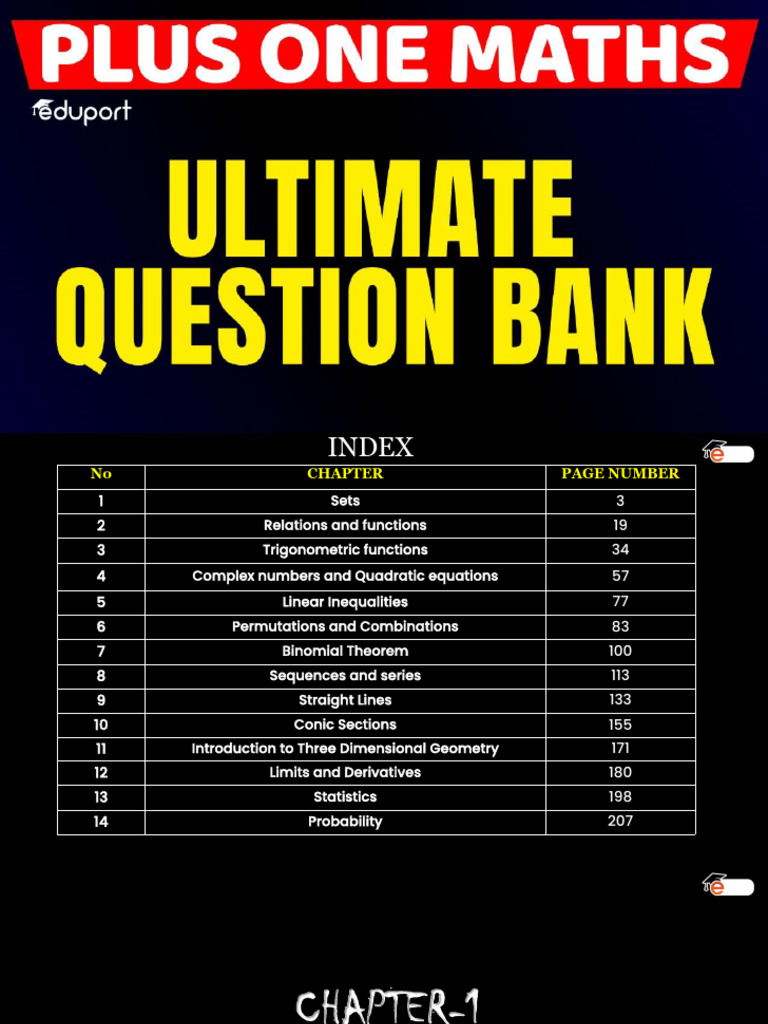 Plus One Maths Ultimate | PDF | Ellipse | Perpendicular