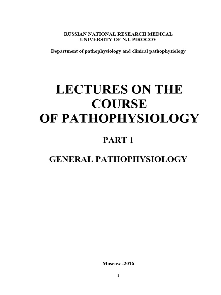Pathophysiology Course Lectures Part 1 | PDF | Blood Vessel | Vasodilation