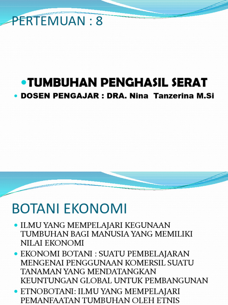 Tumbuhan Penghasil Serat | PDF