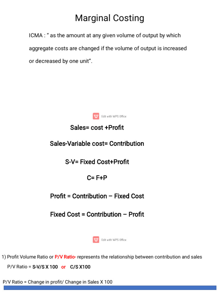 Marginal Costing | PDF | Income Statement | Business