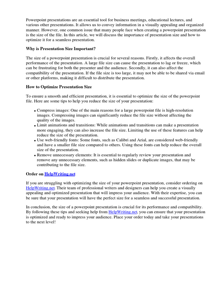 Optimize PowerPoint File Size | PDF | Microsoft Power Point | Typefaces