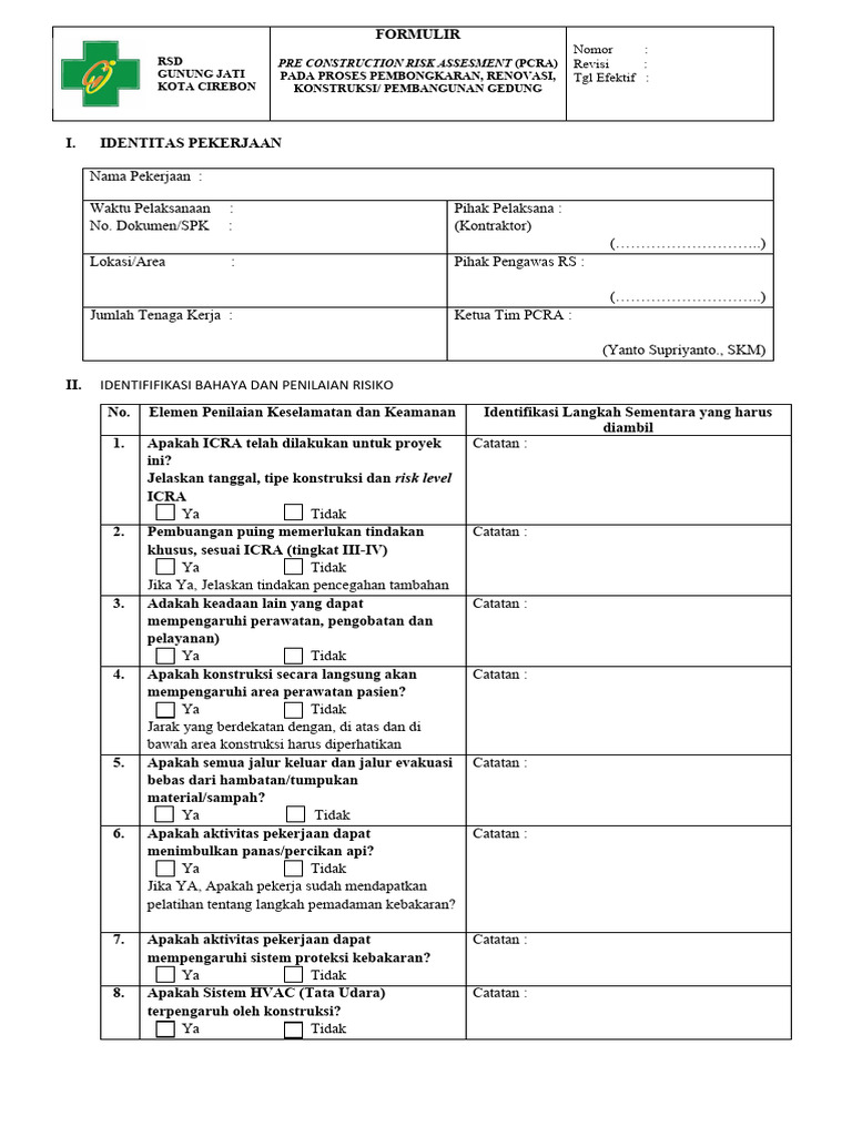 form Pre-PCRA RSGJ (1) | PDF