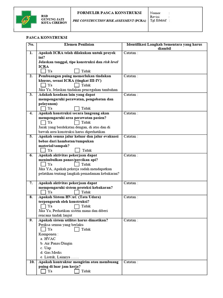 Form Post-PCRA RSGJ | PDF