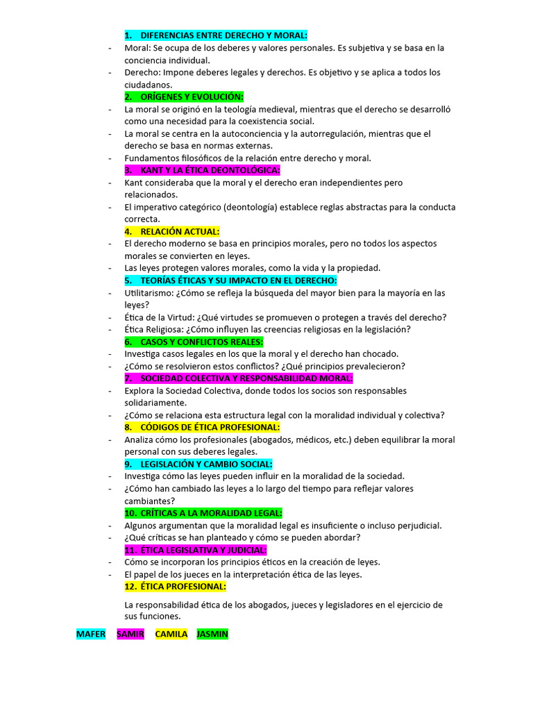 Diferencias Entre Derecho y Moral | PDF | Moralidad | Immanuel Kant