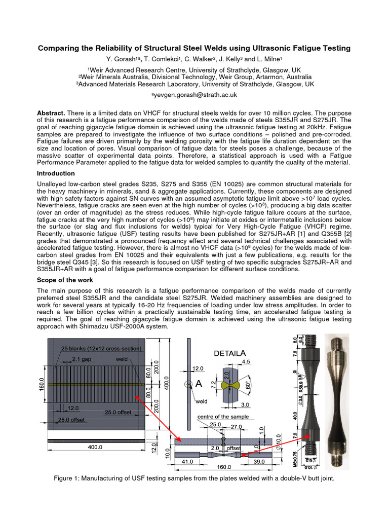 Comparing The Reliability of Structural Steel Welds Using Ultrasonic ...