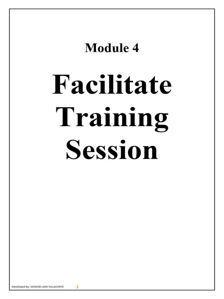 Module 4 - Facilitate Training Session | PDF | Wound | Pain