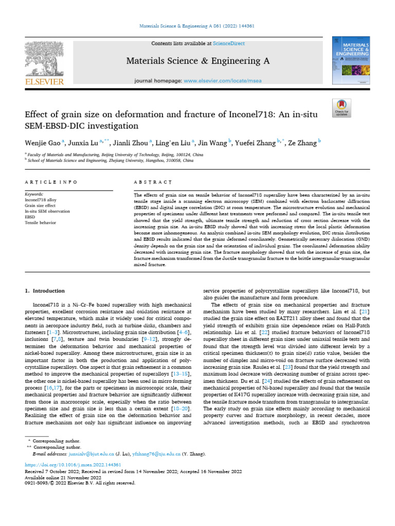 Inconel 1 | Download Free PDF | Plasticity (Physics) | Fracture