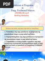 Mga Patakaran at Programa Ni Pangulong Ferdinand E. Marcos: (Disyembre ...