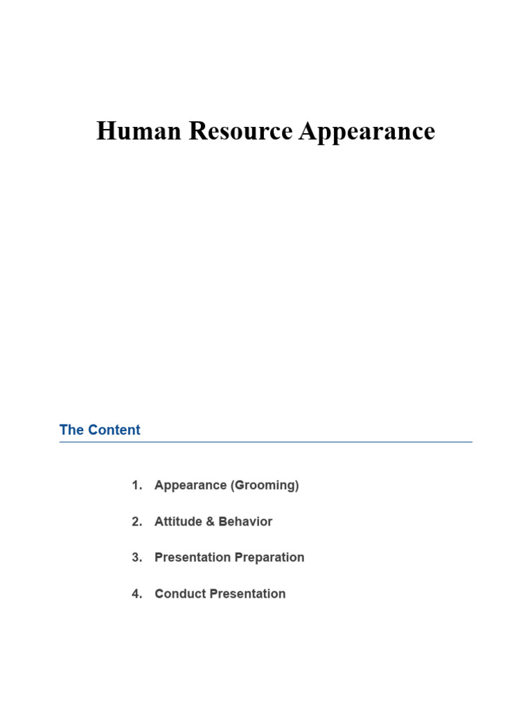 Appearance | PDF | Body Language | Human Communication