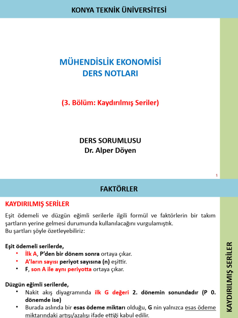Muhendislik Ekonomisi Bolum3 Kaydд Rд Lmд еџ Seriler Pdf