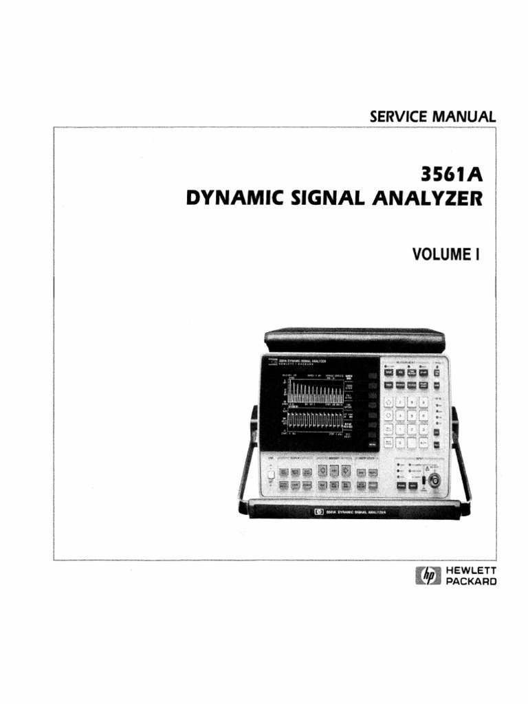 HP 3561A Dynamic Signal Analyzer Service Manual V1 1983 | PDF