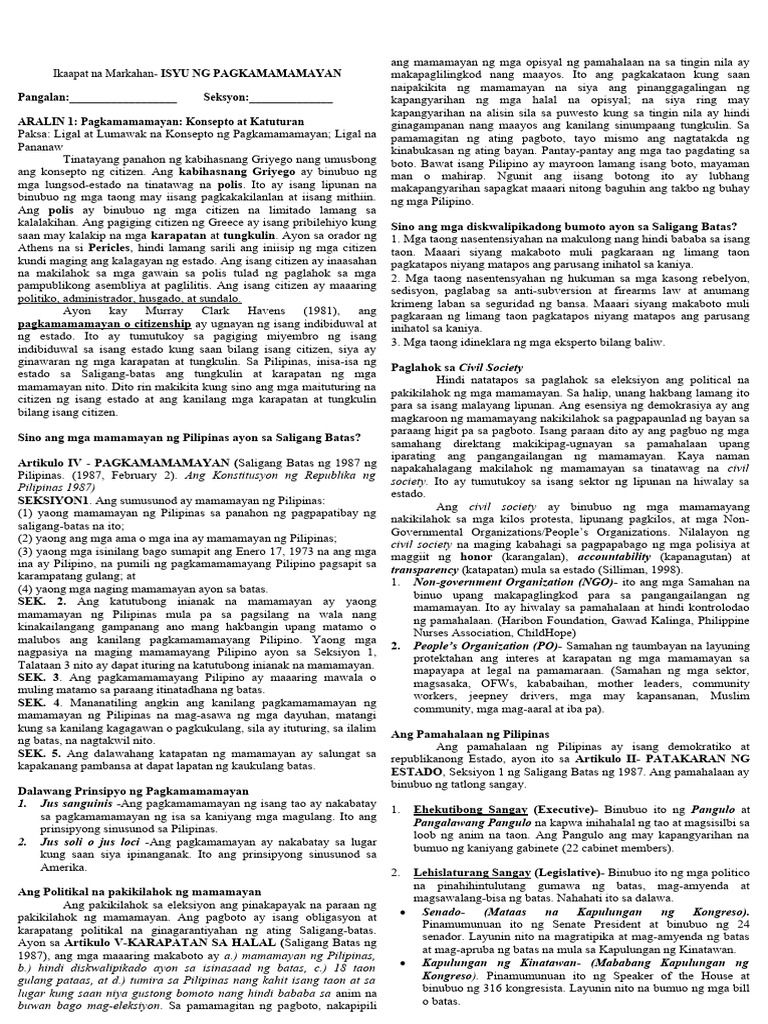 Ap Hand Out 4 2024 | PDF