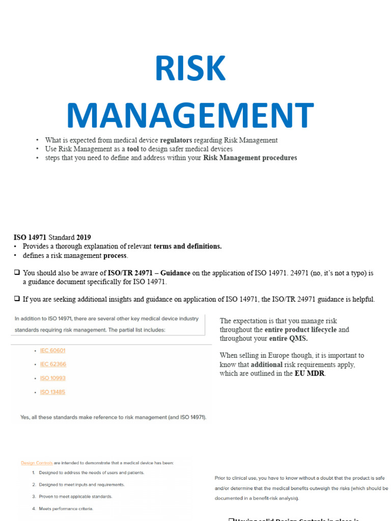 4971risk Management ISO 14971 | PDF | Risk Management | Risk