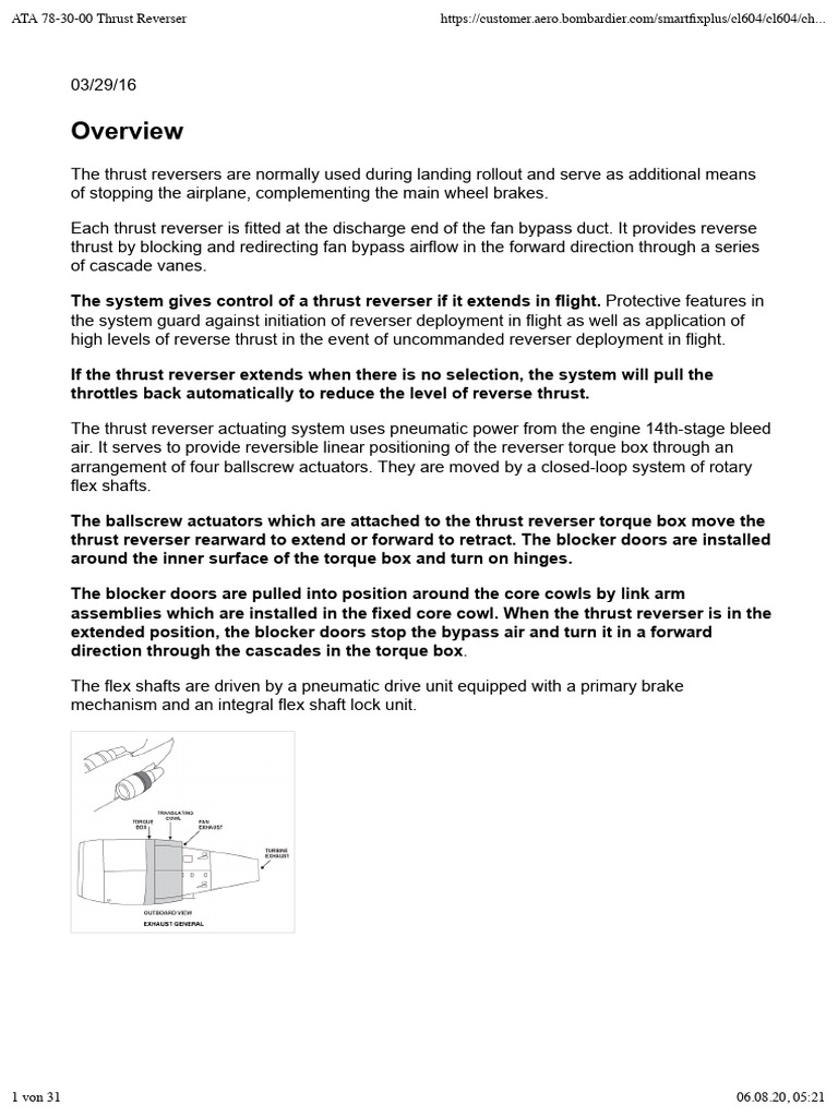 CL604 Thrust Reverser Troubleshooting | PDF | Throttle | Switch