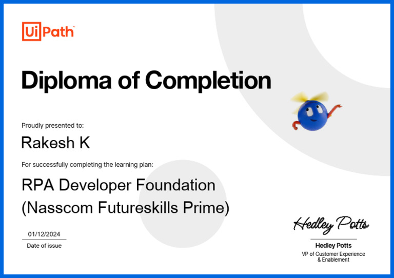 RPA Certificate Nasscom | PDF | Business | Art