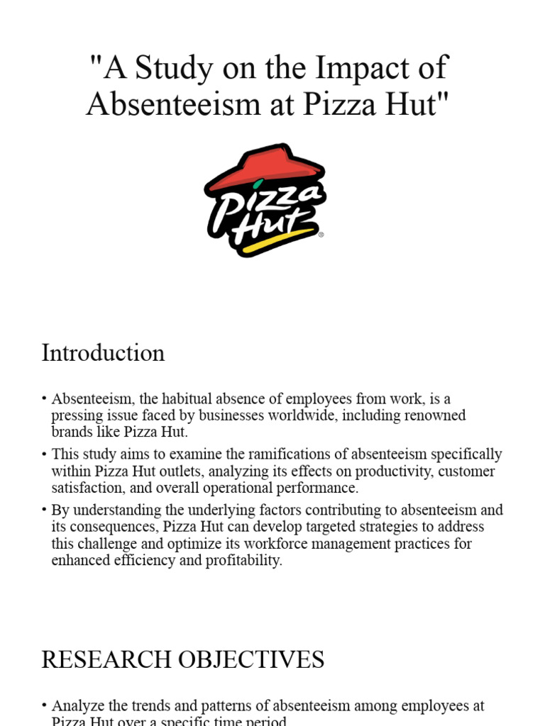 A Study On The Impact of Absenteeism (Copy) | PDF | Customer ...