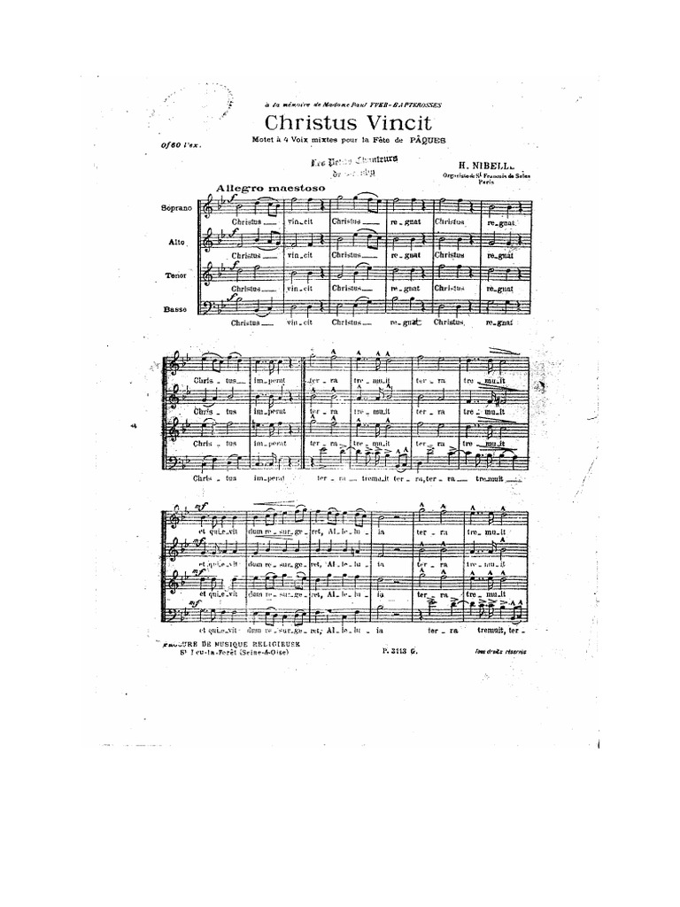 Christus Vincit (H.NIBELLE) | PDF