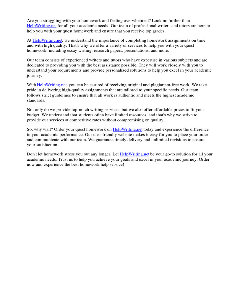 Quest Homework - Get Your Assignments Done With | PDF | Xml | World Wide Web