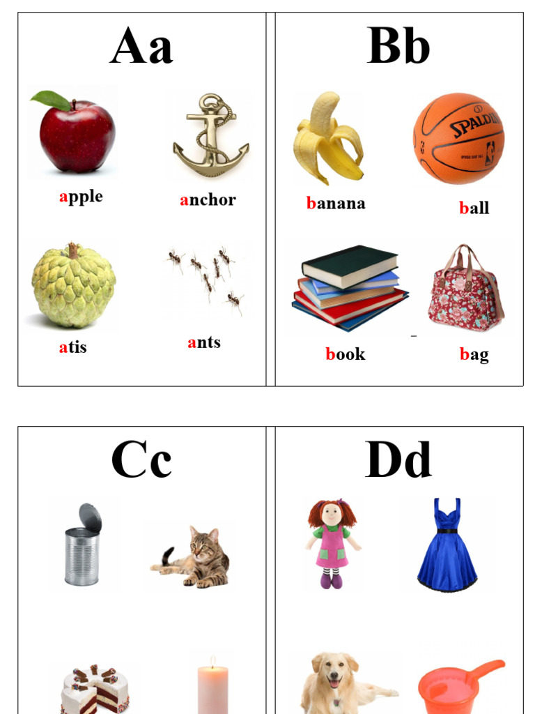 A to Z Alphabet with Pictures | PDF