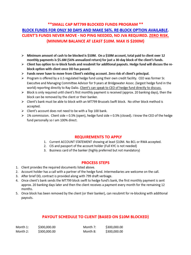 Small Cap Program Offer | PDF | Banks | Hedge Fund
