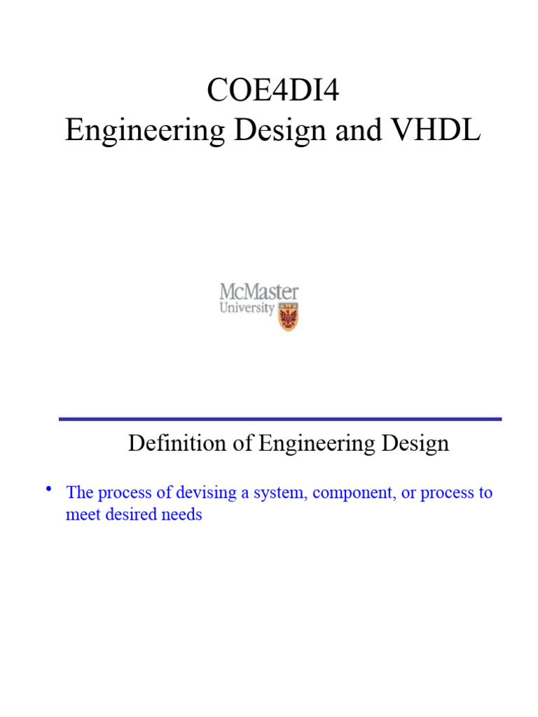VHDL | PDF | Vhdl | Logic Synthesis