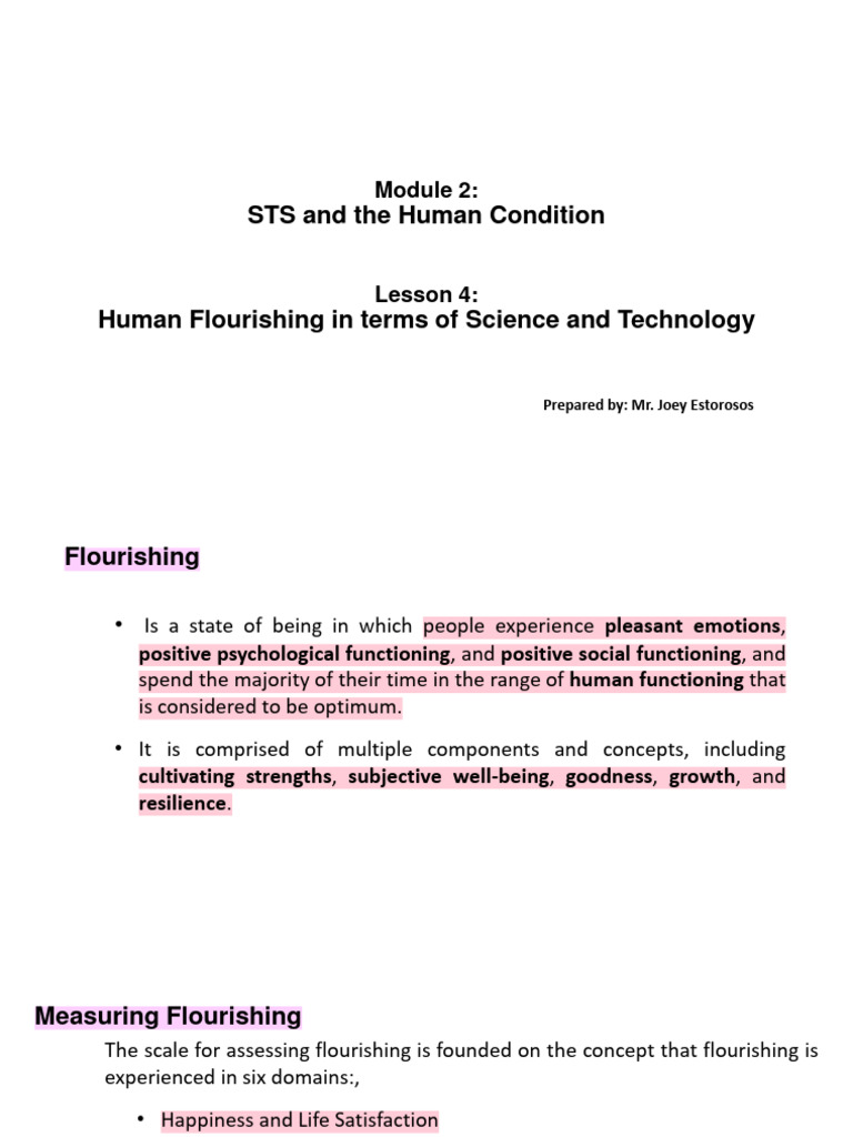 Module 2 Lesson 4 Human Flourishing in Terms of Science and Technology | PDF | Falsifiability ...