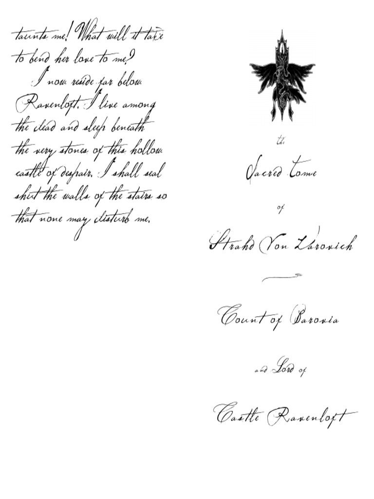 1 TomeofStrahd OfficialExcerpt PrinterFriendly Booklet | PDF