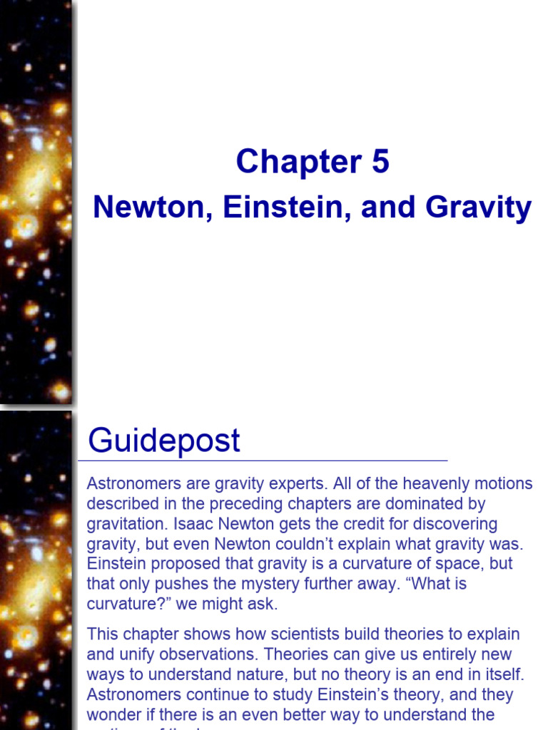 Chapter 5 - Newton, Einstein and Gravity | PDF | Acceleration | Force