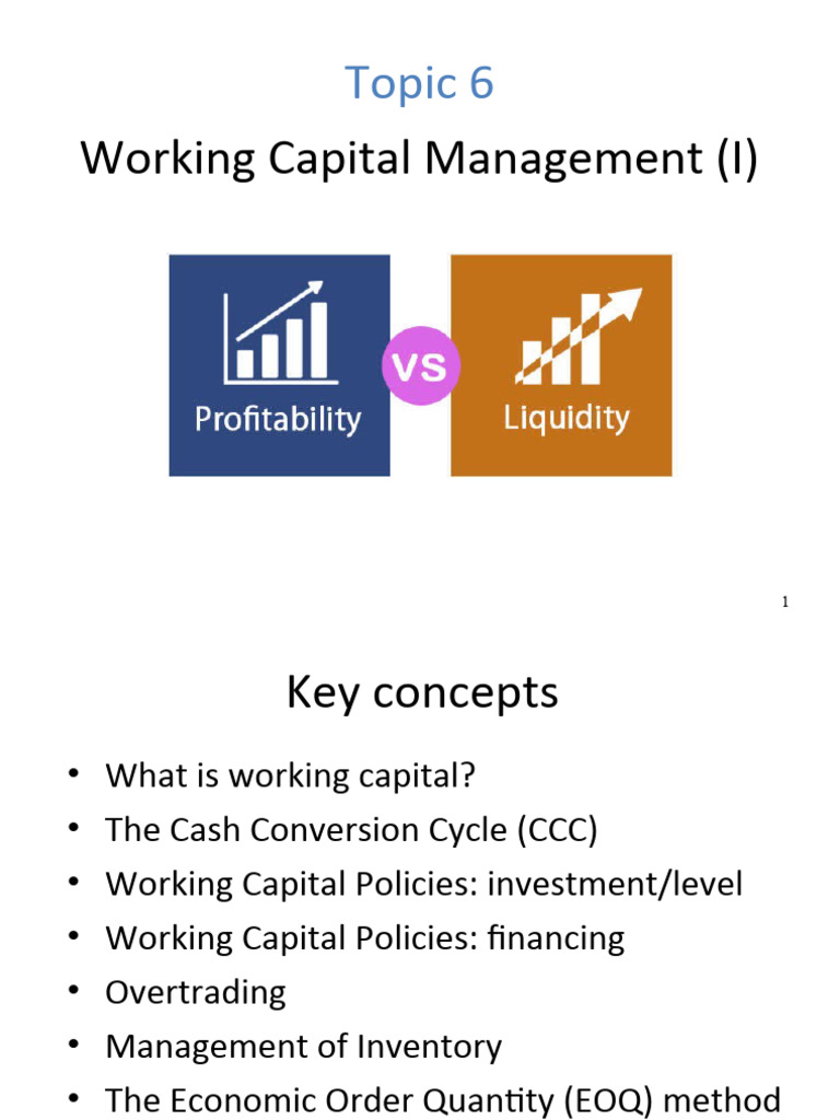 Lecture 6 - Working Capital Management 1 | PDF | Working Capital | Lean ...