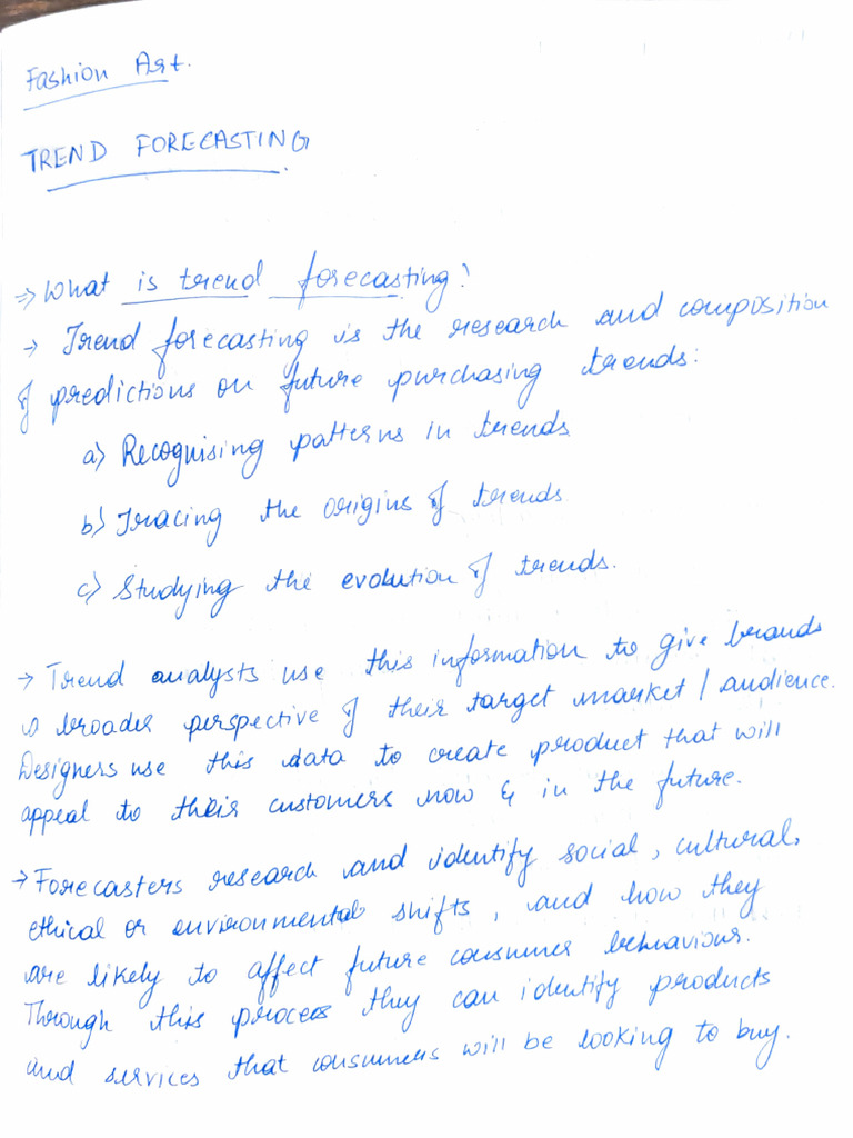 Trend Forecasting | PDF