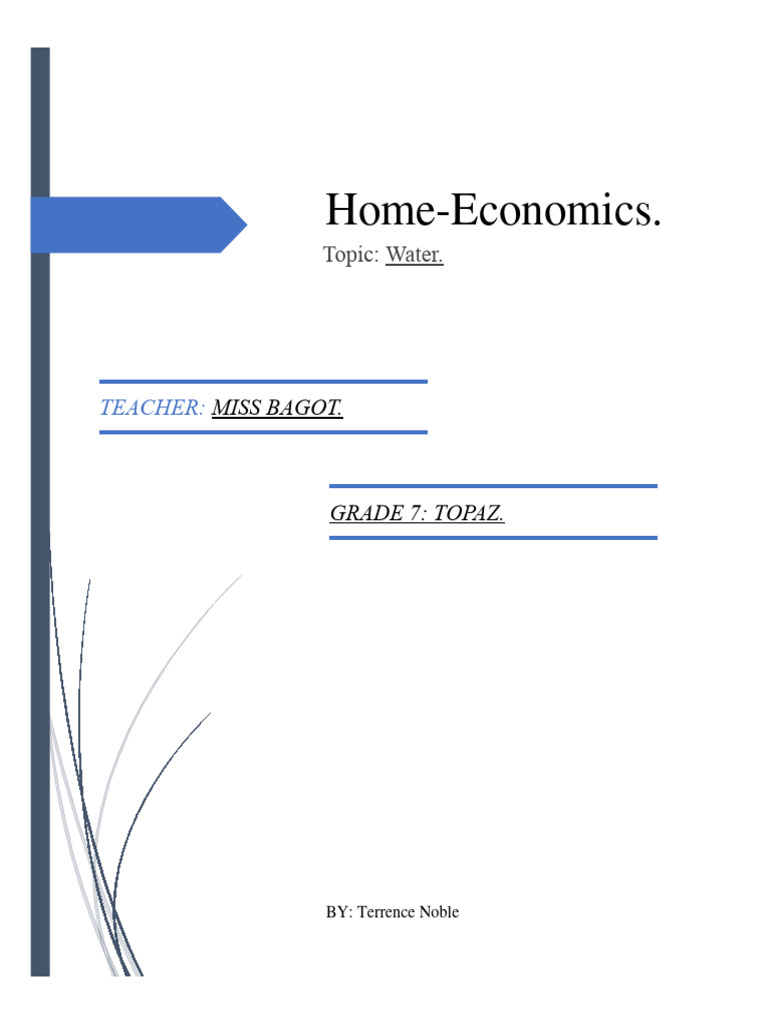 Home Economics About Water | PDF | Cooking, Food & Wine | Home & Garden