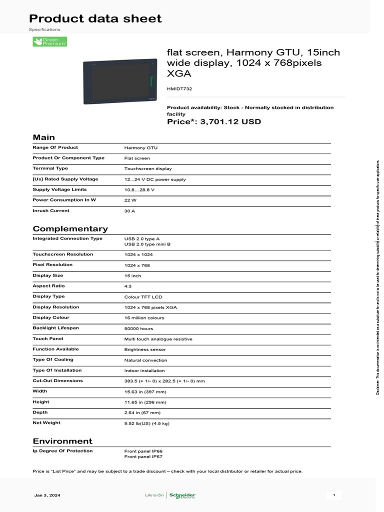 Harmony GTU HMIDT732 Specifications | PDF | Touchscreen | Display ...