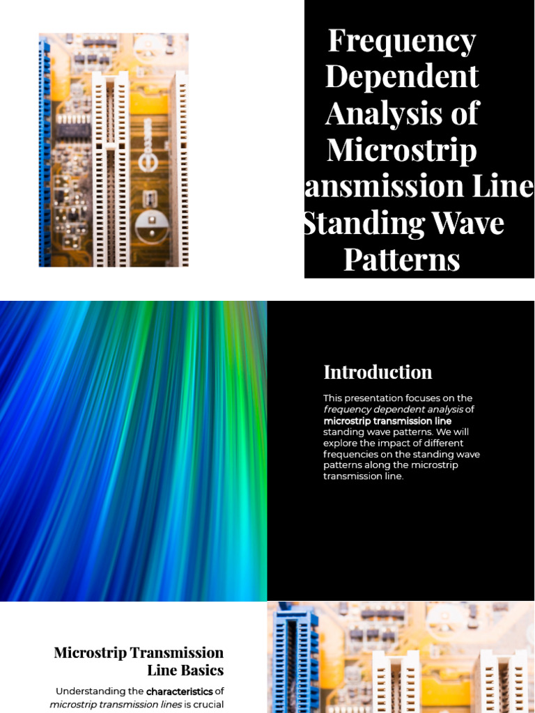 Wepik Frequency Dependent Analysis of Microstrip Transmission Line Standing Wave Patterns ...