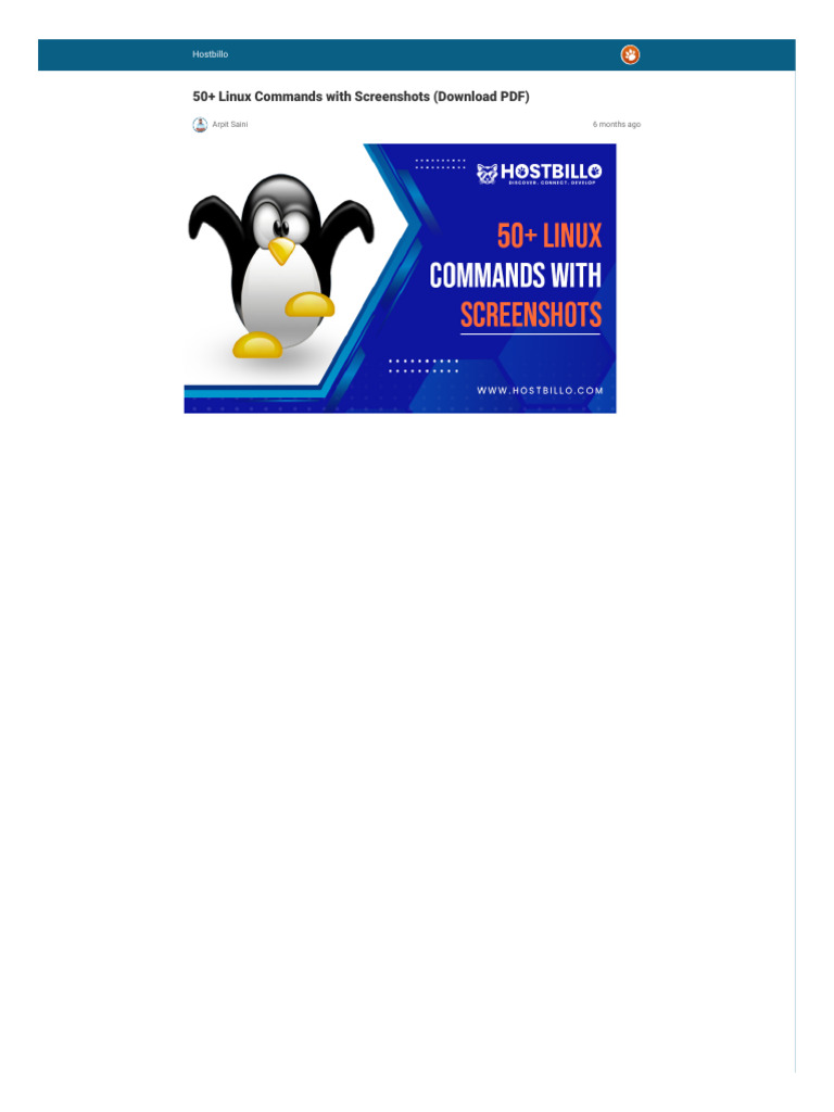 WWW Hostbillo Com Blog 50 Linux Commands With Screenshots Amp 1 | PDF | Computer File | Zip ...