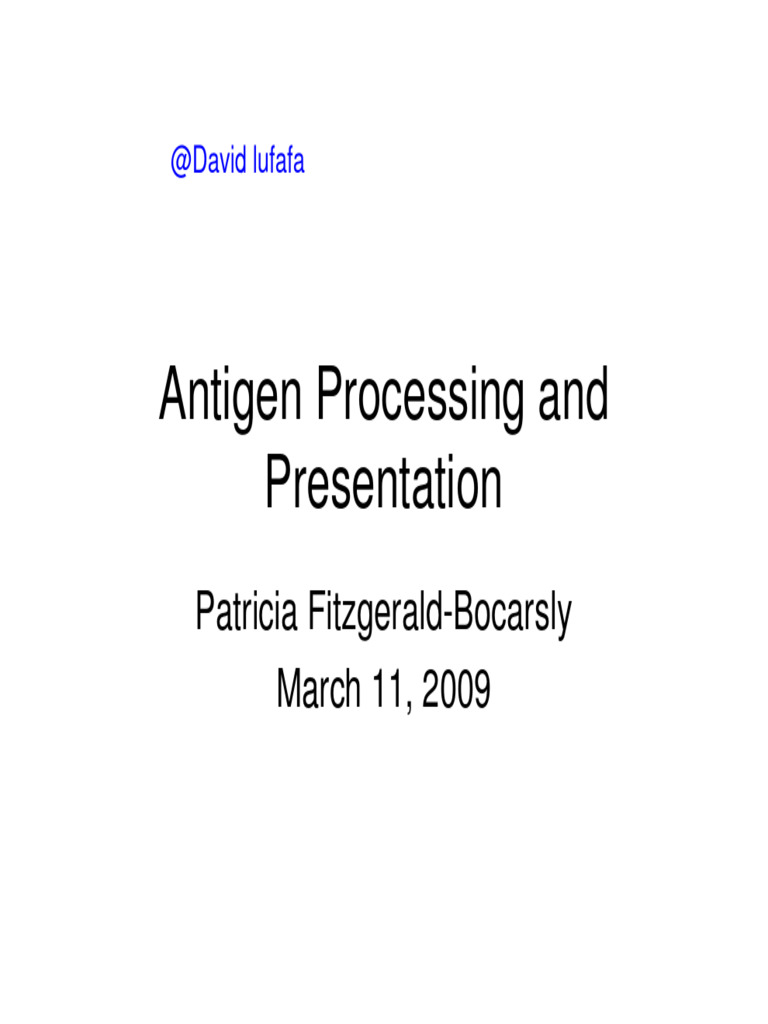 Antigen Presentation Pdf Antigen Major Histocompatibility Complex