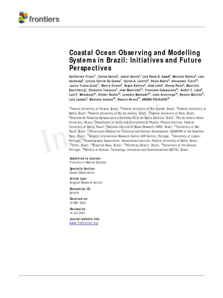 Manuscript - FMARS 2021 | PDF | Physical Geography | Oceanography