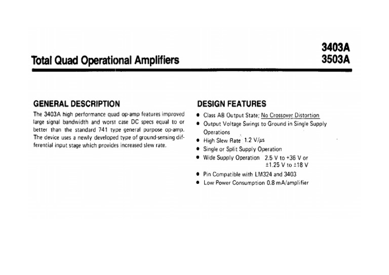 Raytheon RC3403A Quad Op Amp | PDF