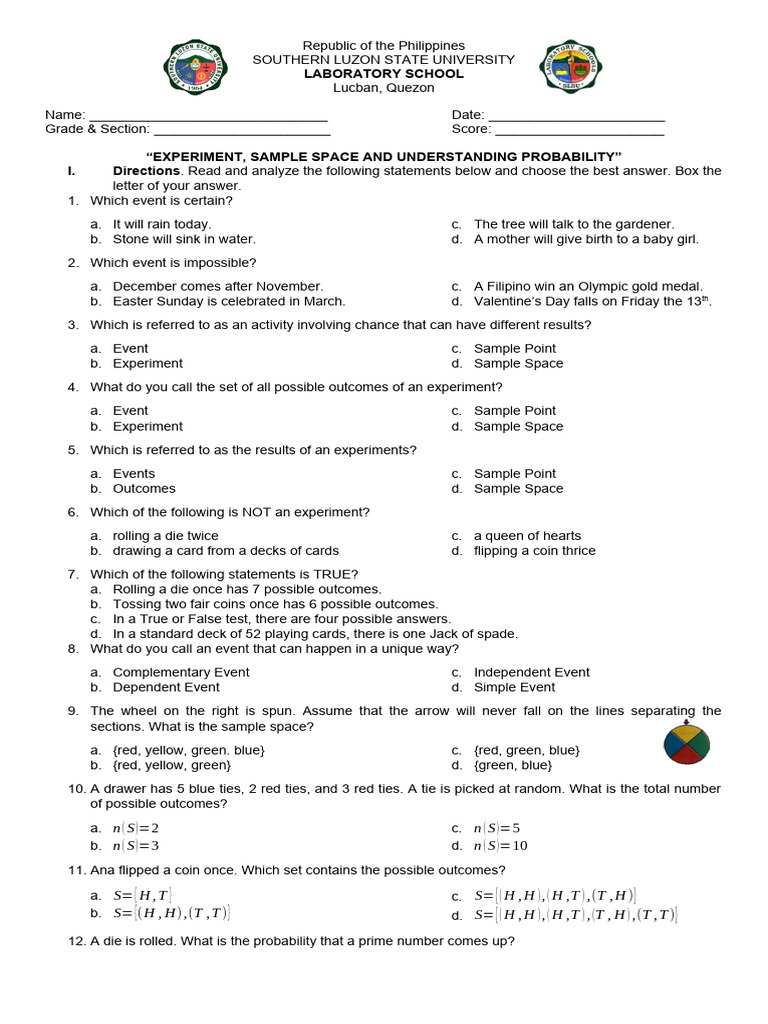 Understanding Sample Space in Probability | PDF | Probability ...