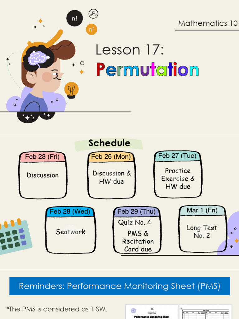 DAY3 Lesson 17 Permutation - FOR STUDENTS | PDF | Mathematics