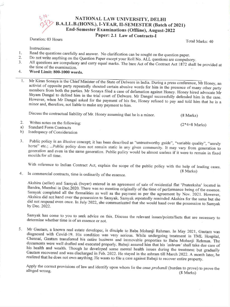 Even Sem 2022 QP | PDF