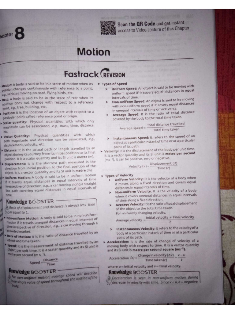 Motion Case Study 9Th Physics | PDF
