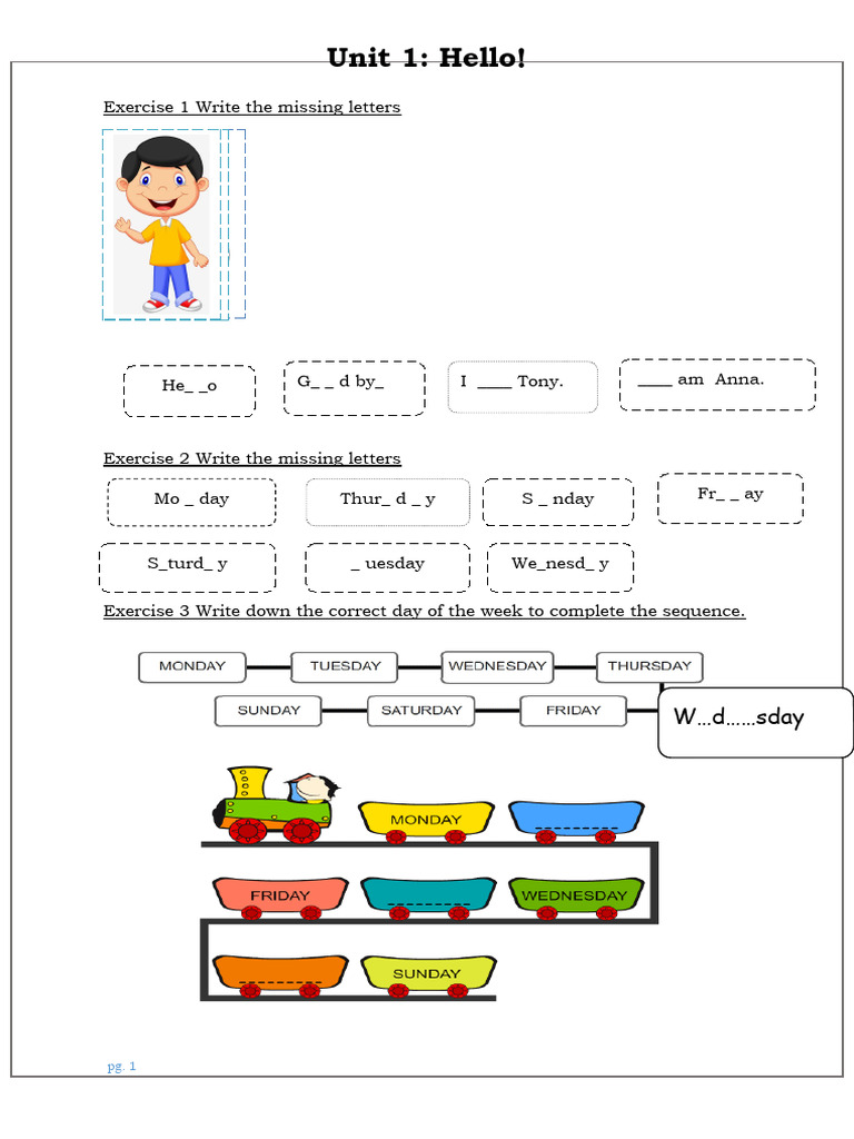 BÀI TẬP BỔ TRỢ FIRST FRIEND 2 Unit 1 | PDF