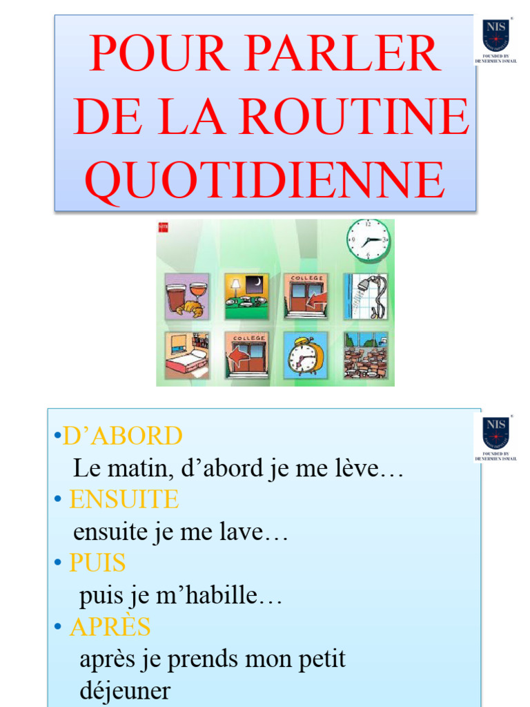 Pour Parler de La Routine Quotidienne | PDF