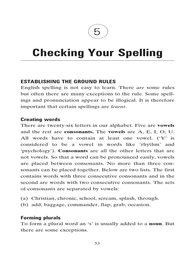 Checking Your Spelling | Download Free PDF | Verb | Part Of Speech