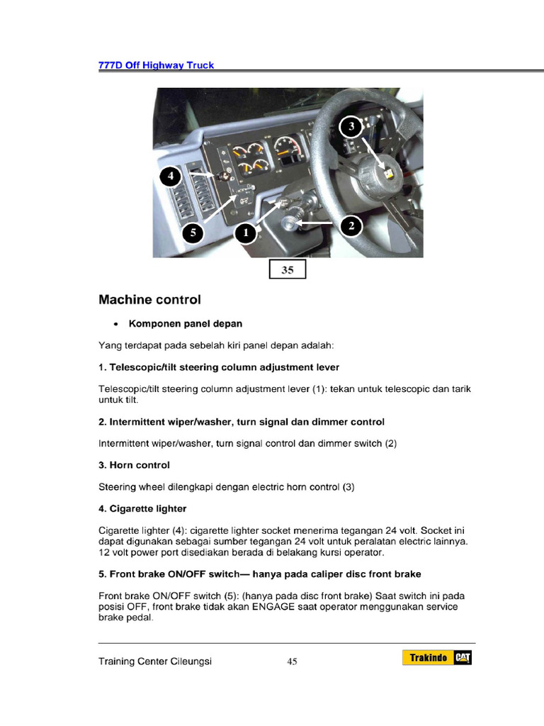 Tampilan Cabin CAT 777D | PDF
