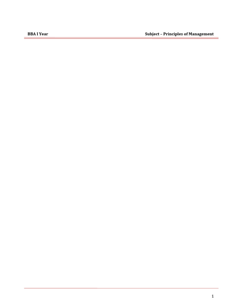 Principles of Management: Unit 1 Overview | PDF | Science | Human Resources