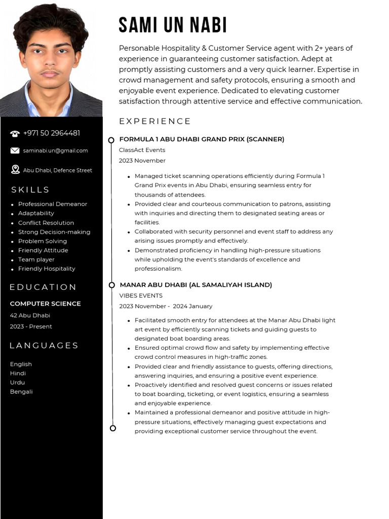 Sami Un Nabi: Experience | PDF