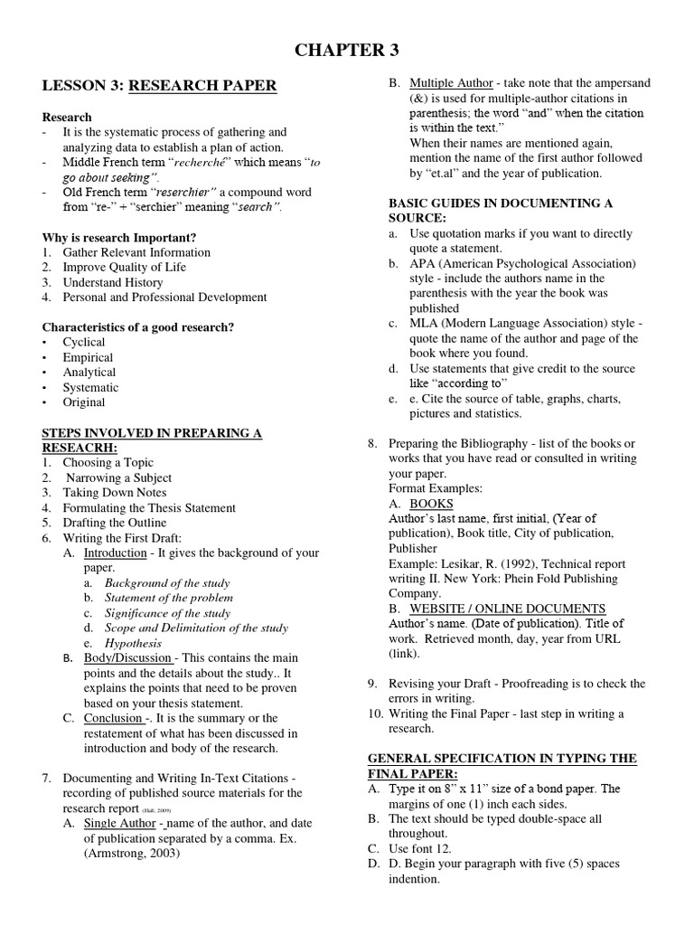 Chapter Lessons 3-4 | PDF | Citation | Science