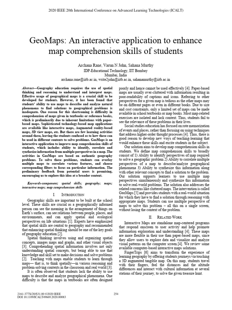 GeoMaps ICALT2020Proceedings | PDF | Geographic Information System | Geography