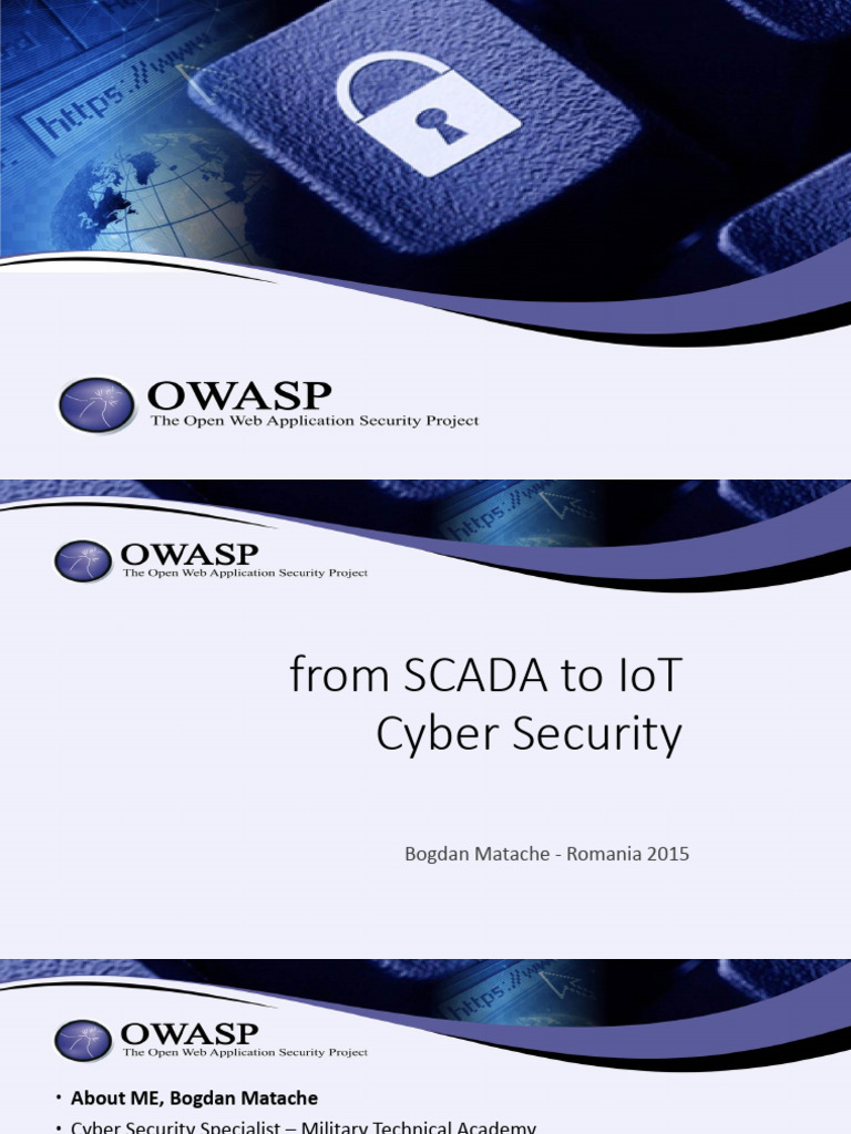 Cybersecurity in SCADA and IoT Systems | PDF | Internet Of Things | Scada